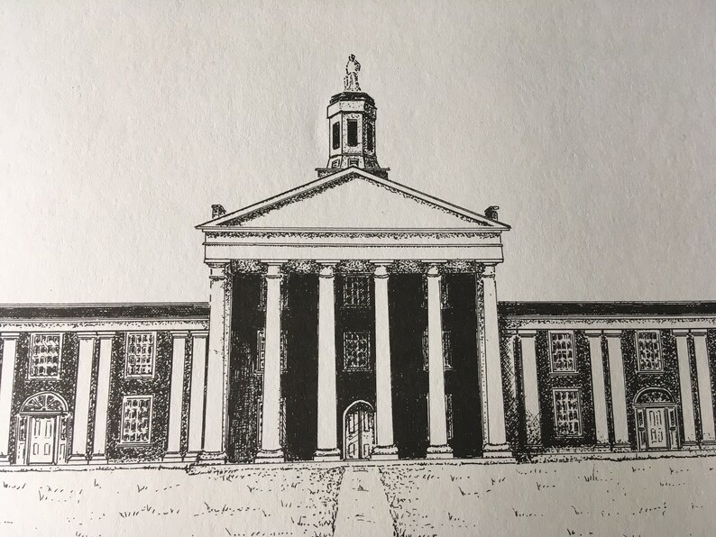 The Colonnade Buildings Print Washington and Lee College - Etsy