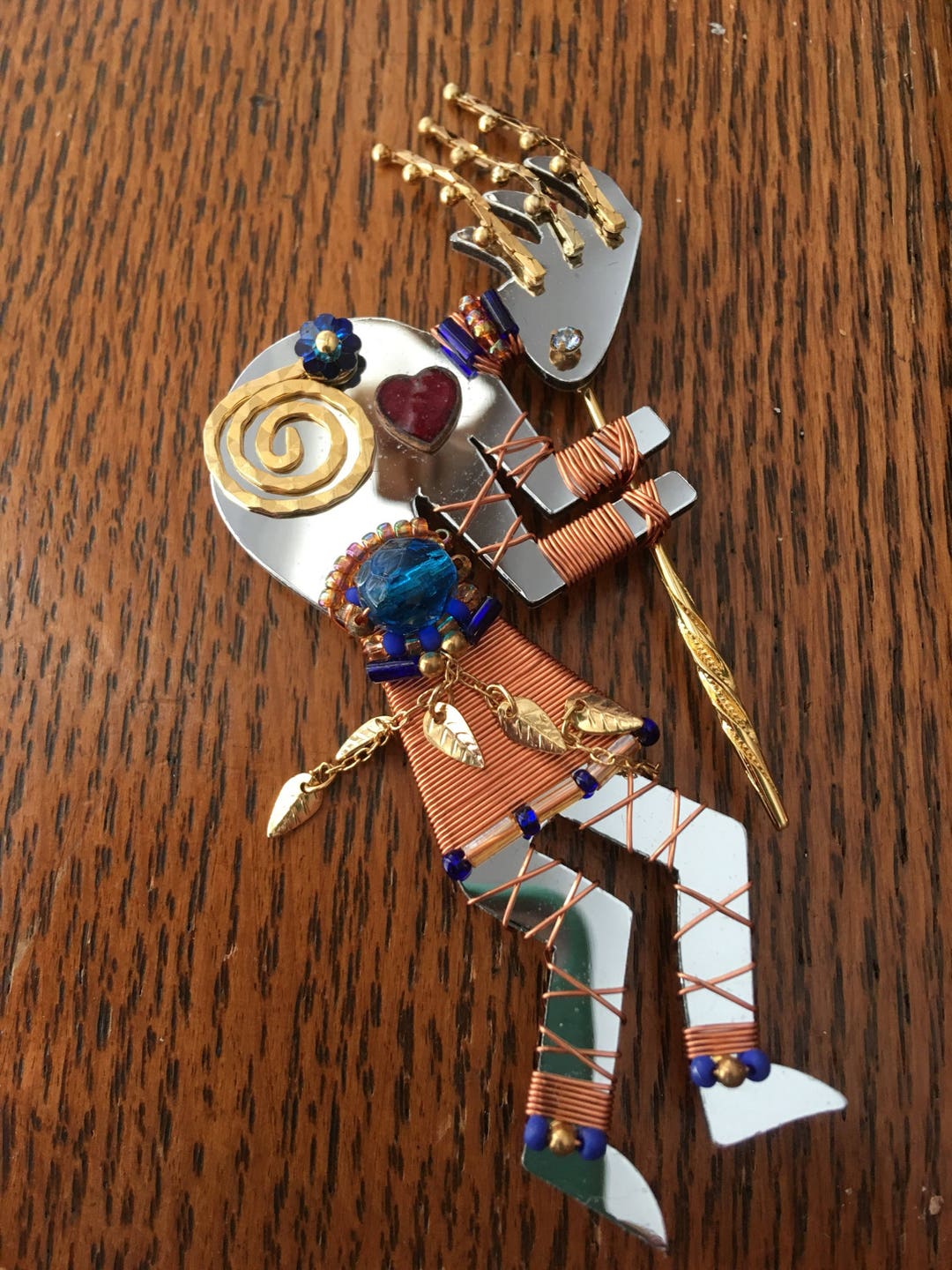 LIZTECH Kokopelli Brooch Pin Collectible 1994 Signed Rare Unique ...