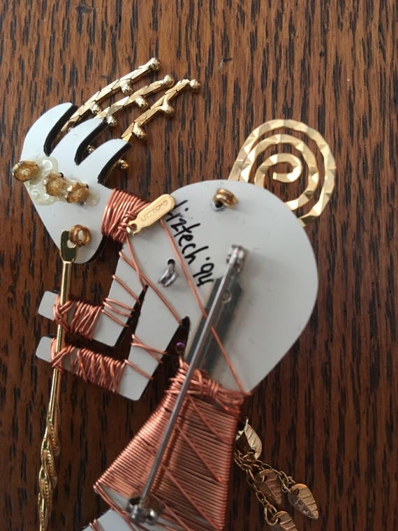 LIZTECH Kokopelli brooch pin collectible 1994 signed … - Gem