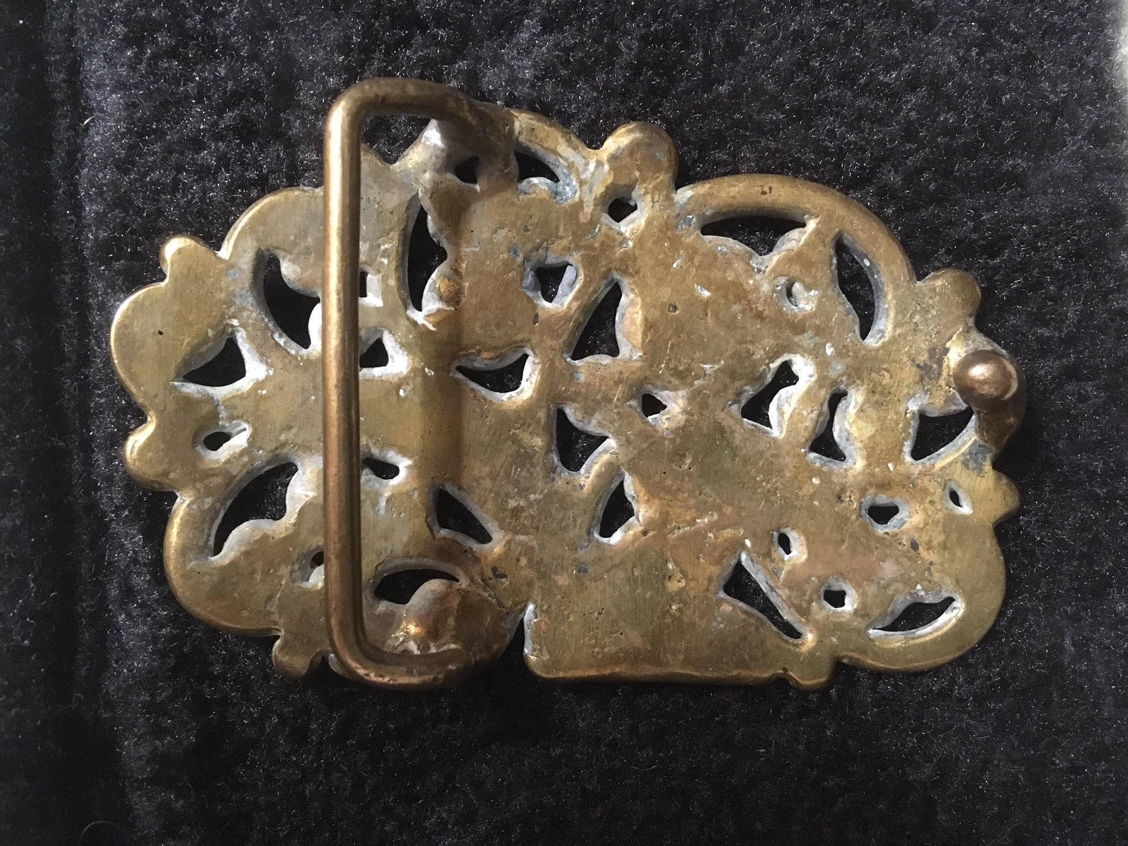 Hippie Hipster Huge Belt Buckle K Dupree 1960's-1970's Brass ...