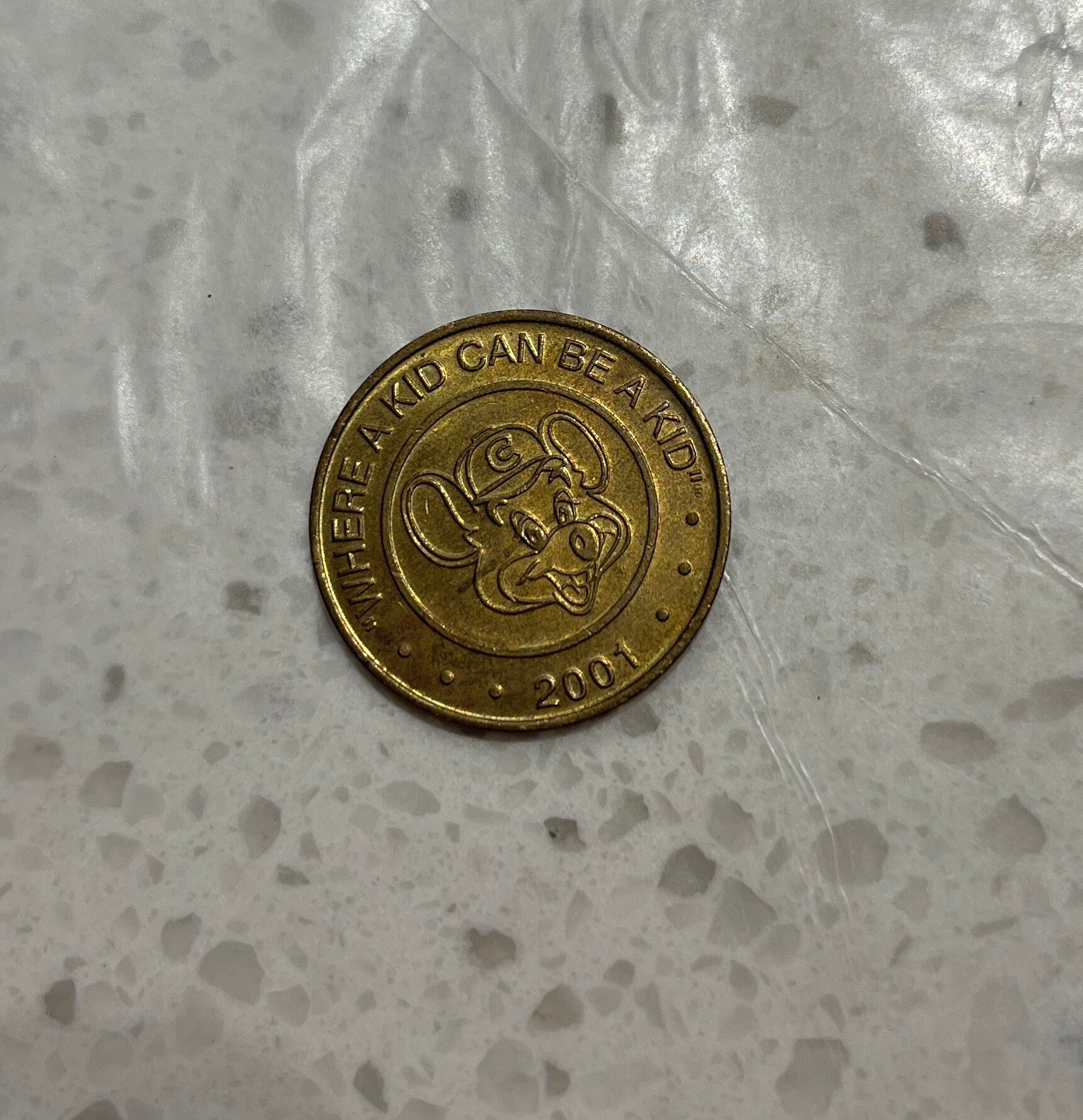 2001 Chuck E Cheese Brass Token Where a Kid Can Be a Kid - Etsy