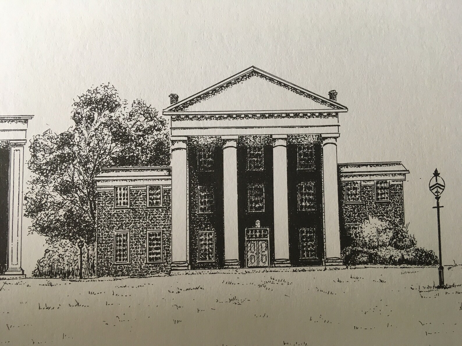 The Colonnade Buildings Print Washington and Lee College - Etsy