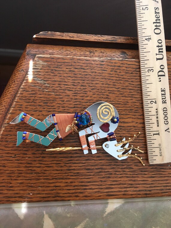 LIZTECH Kokopelli brooch pin collectible 1994 signed … - Gem