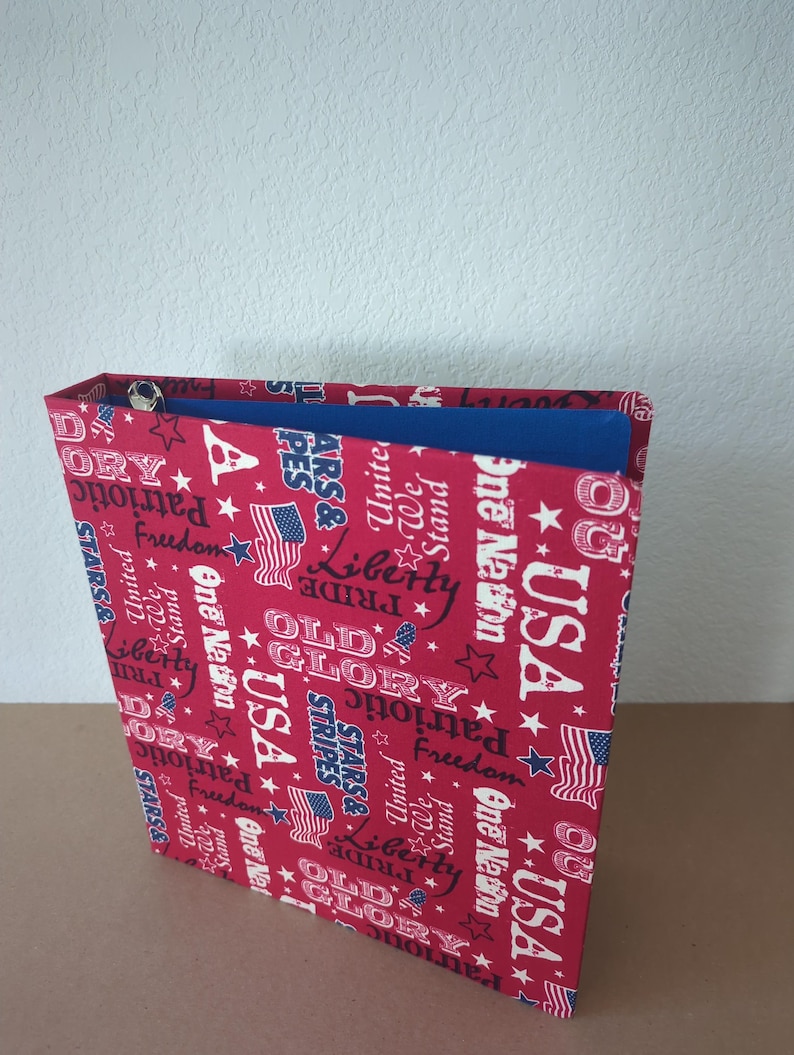 Handcrafted Patriotic Fabric 3-ring Binder: "old Glory" Journal ...