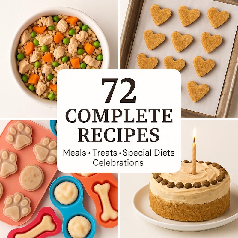 72 Vet-approved Homemade Dog Food & Treats Cookbook (digital Download ...