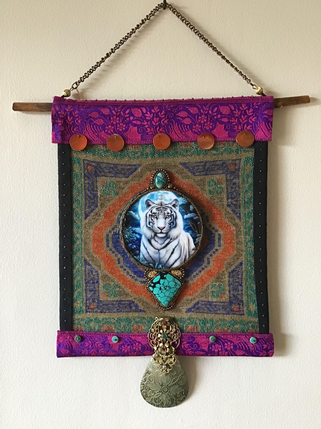 Oriental Tiger Wall Hanging - Etsy