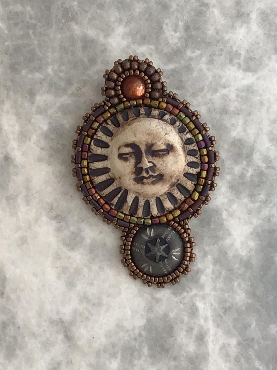 Sun Brooch - Etsy