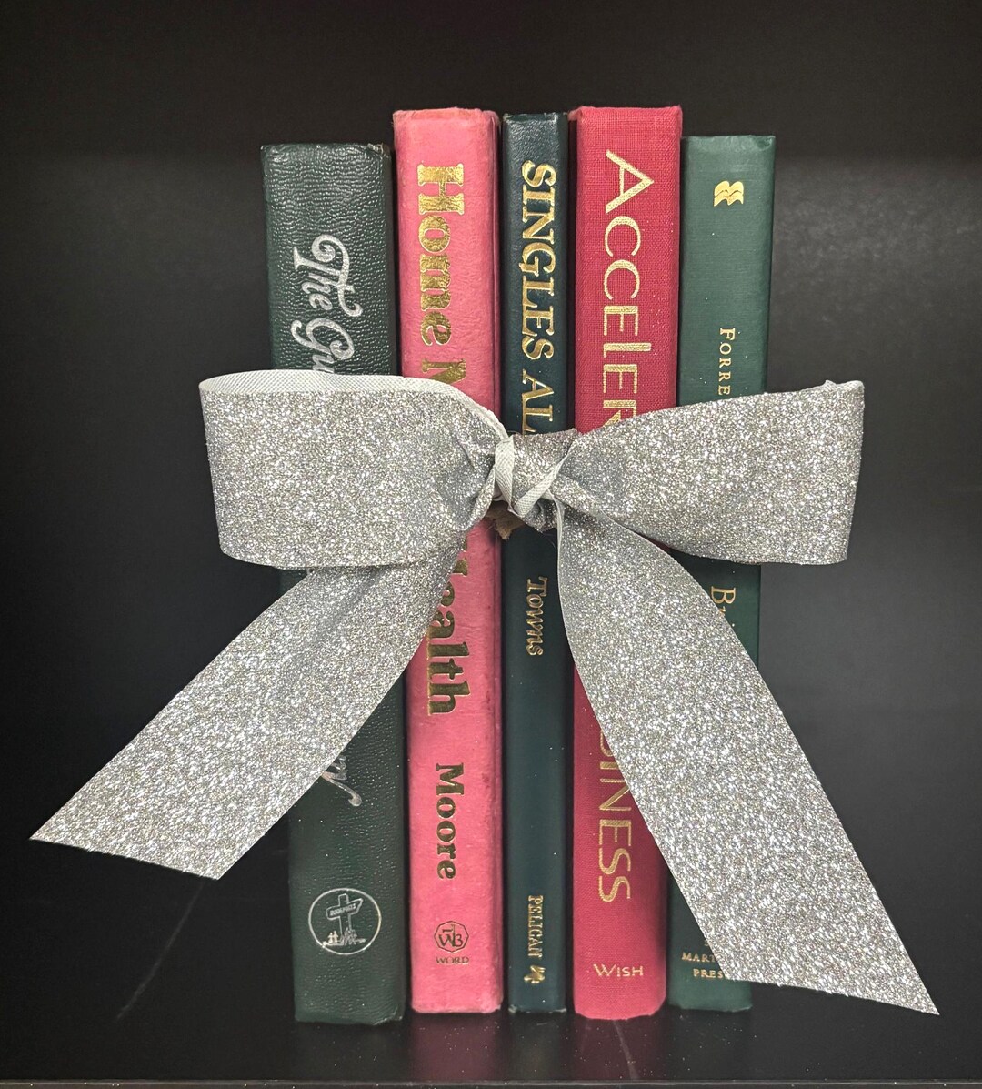 Green & Red Christmas Book Decor- Set of 5 - Etsy