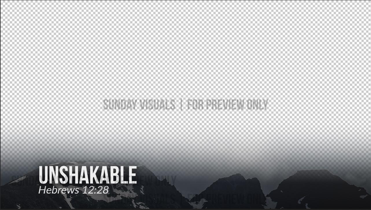 Sermon Slide Template – Church Photoshop PSD | Unshakable Series - Etsy