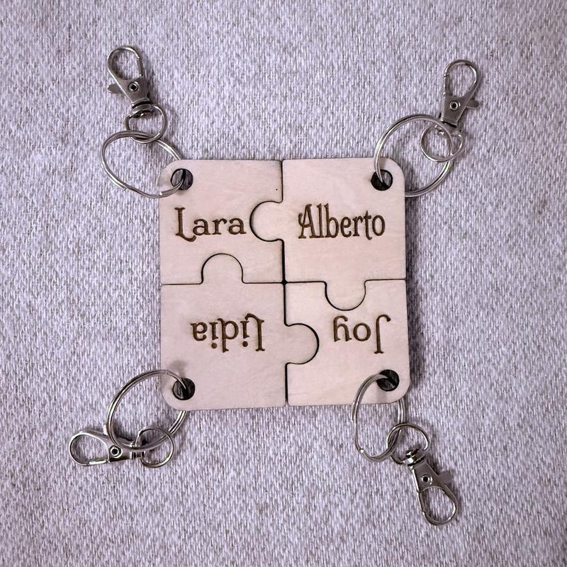Puzzle Keychain - Etsy