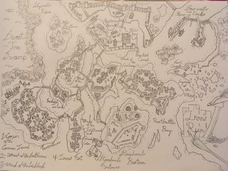 Custom Hand Drawn Maps for Dnd or Worldbuilding - Etsy