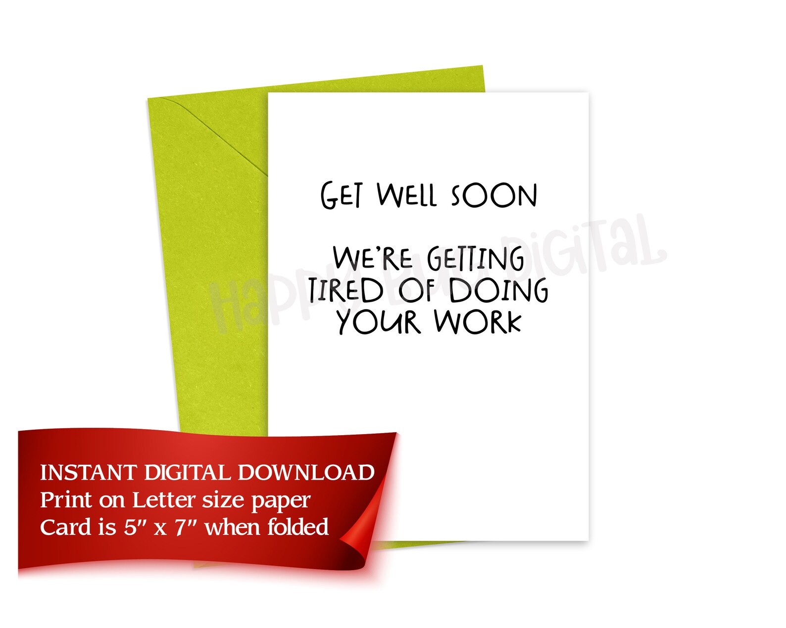 Get Well Soon Coworker Greeting Card DIGITAL DOWNLOAD ONLY - Etsy