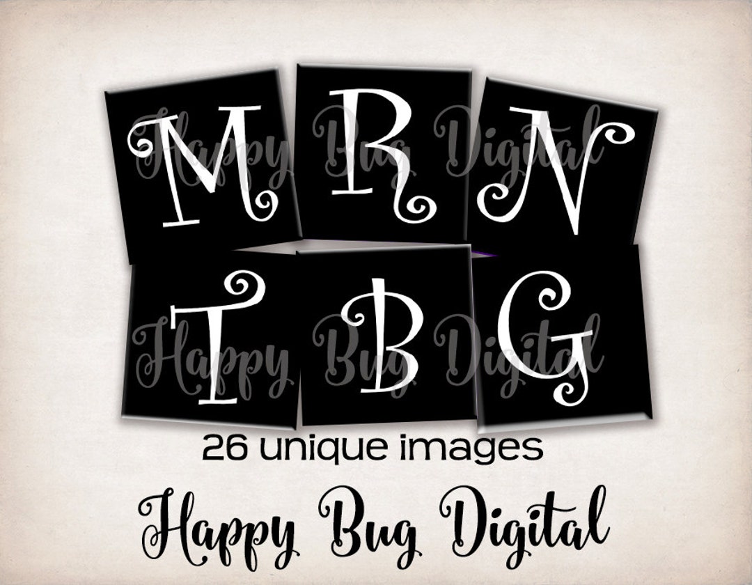 Alphabet Digital Collage Sheet 7/8" Inch Squares - INSTANT DOWNLOAD - Etsy