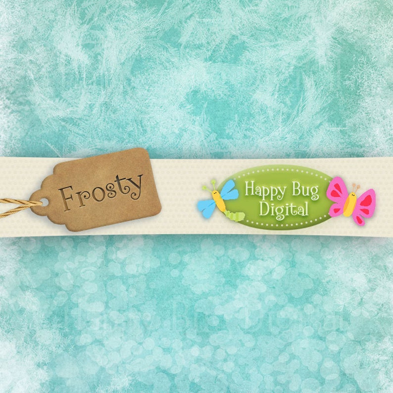 Frosty Winter Digital Paper Pack 10 Sheets Commercial Use OK - INSTANT ...