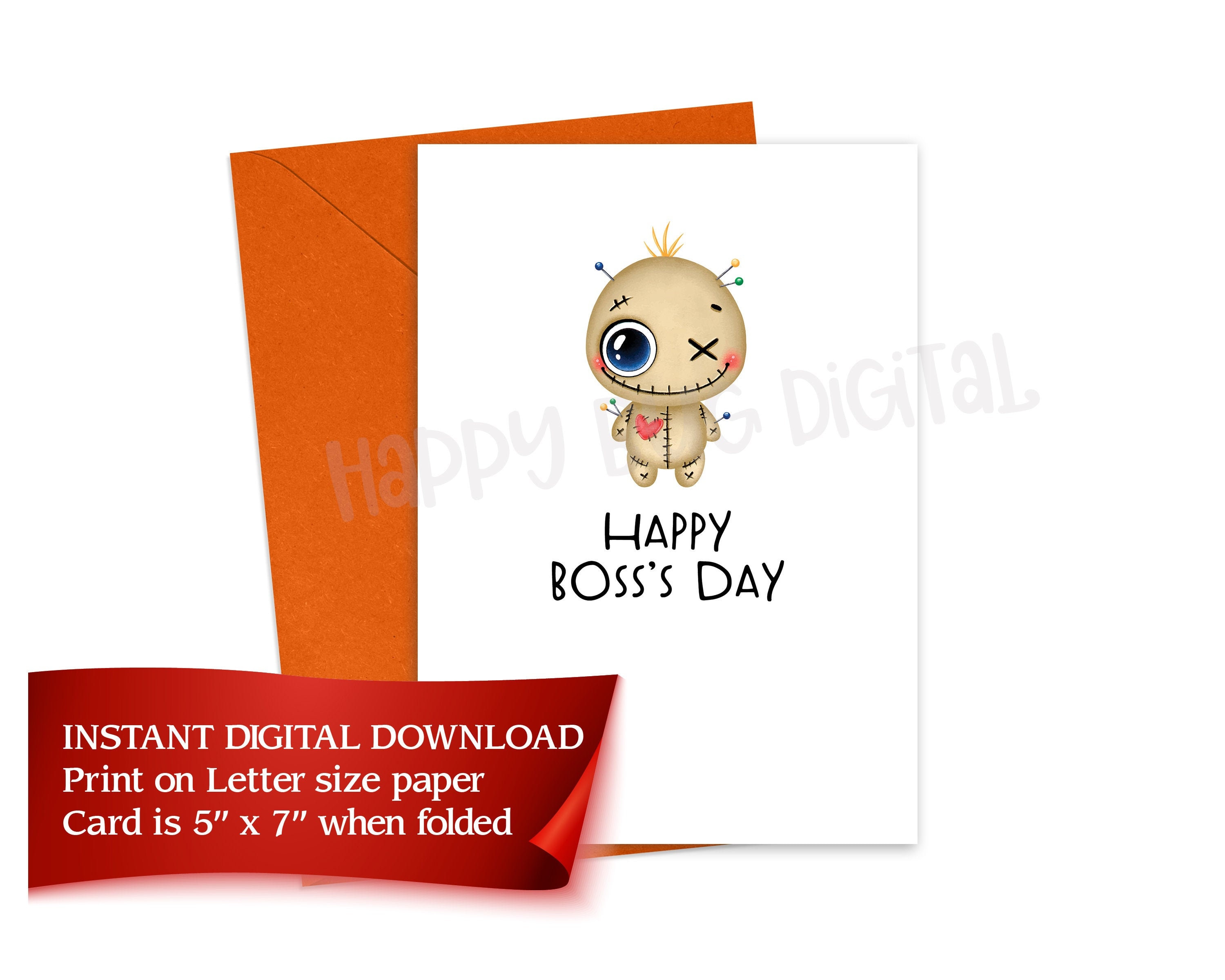 Happy Boss's Day Greeting Card DIGITAL DOWNLOAD ONLY - Etsy