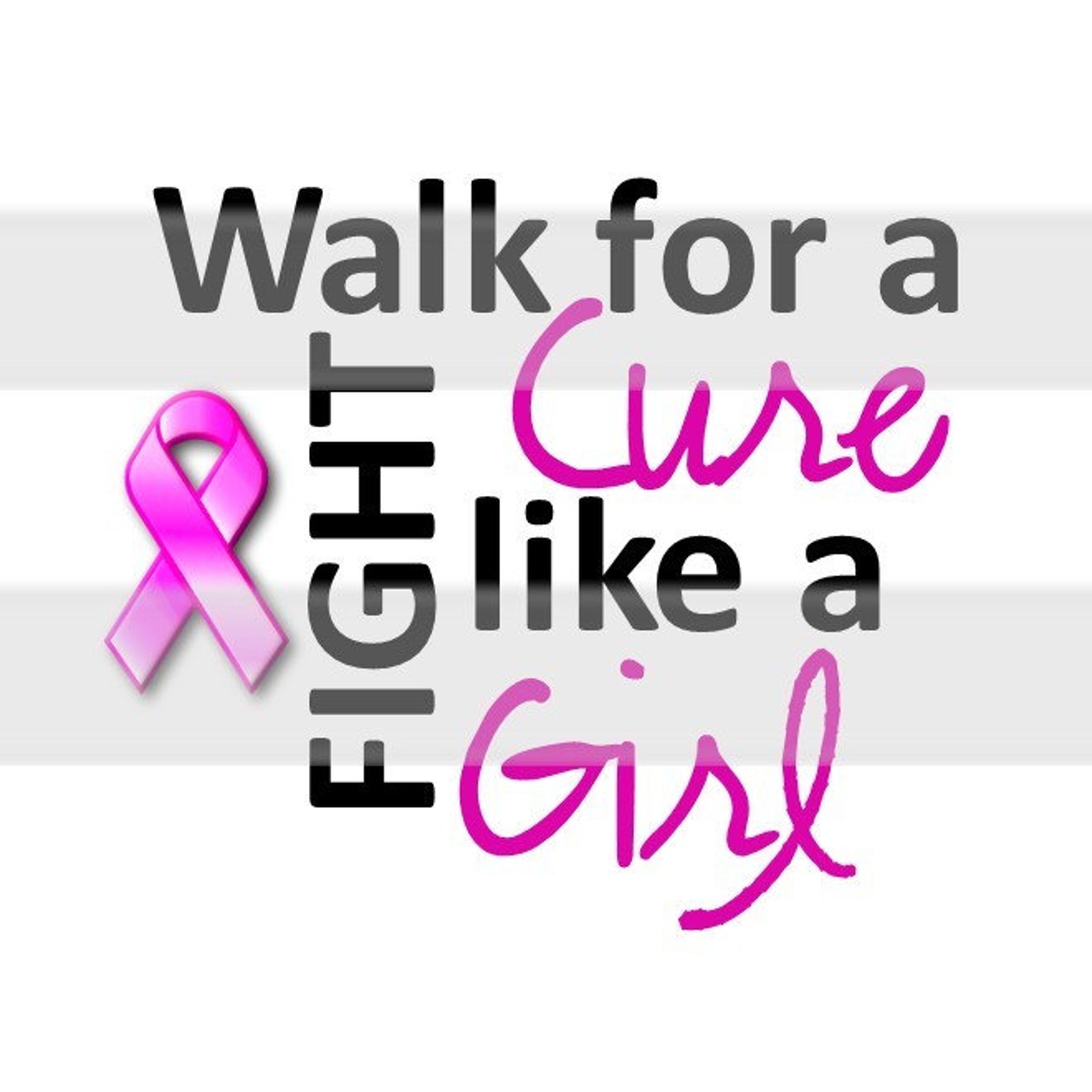 Breast Cancer Walk Graphics Printable Digital Collage Sheet - 1" Inch ...