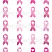 Pink Ribbons Breast Cancer Awareness Clip Art 20 Png Files | Etsy