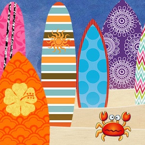 Surfboards Surf Board Summer Beach Theme Photoshop Template for ...