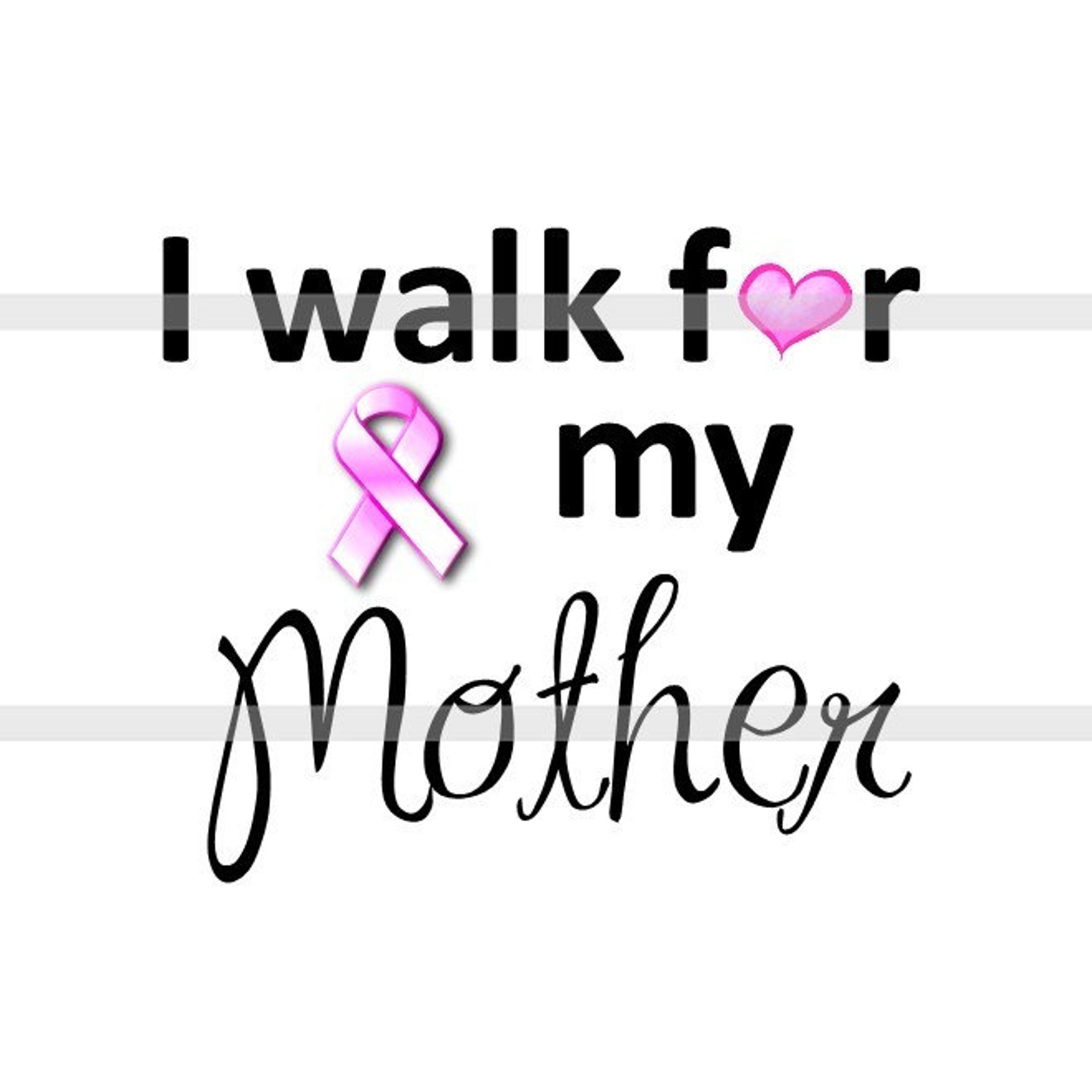 Breast Cancer Walk Graphics Printable Digital Collage Sheet - 1" Inch ...
