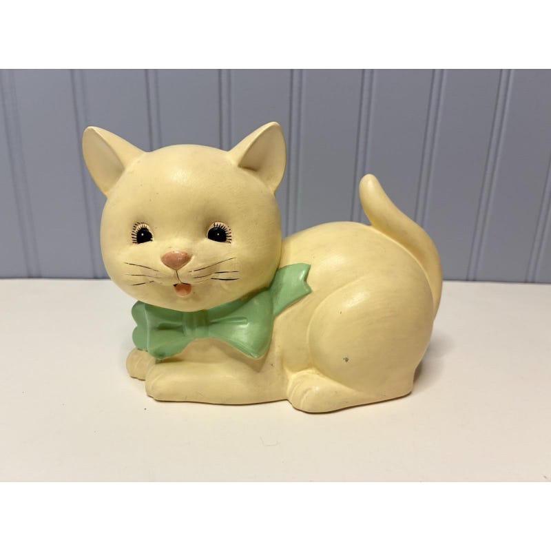 Piggy Bank Cat Vintage - Etsy