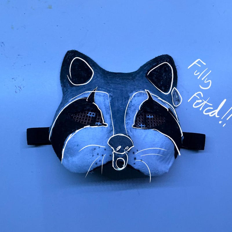 Therian Raccoon Mask - Etsy