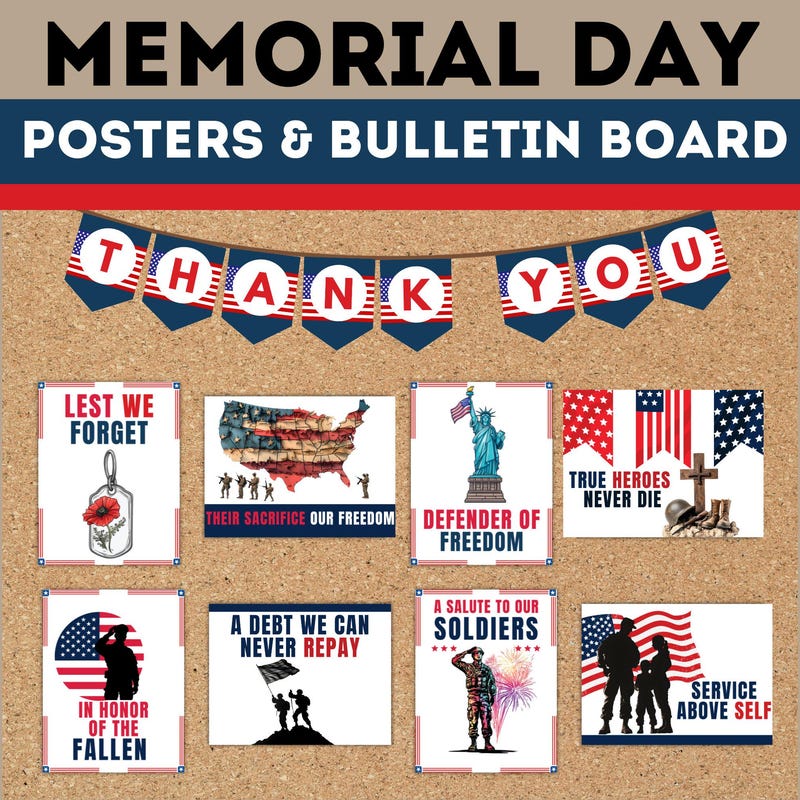 Memorial Day Bulletin Board - Etsy