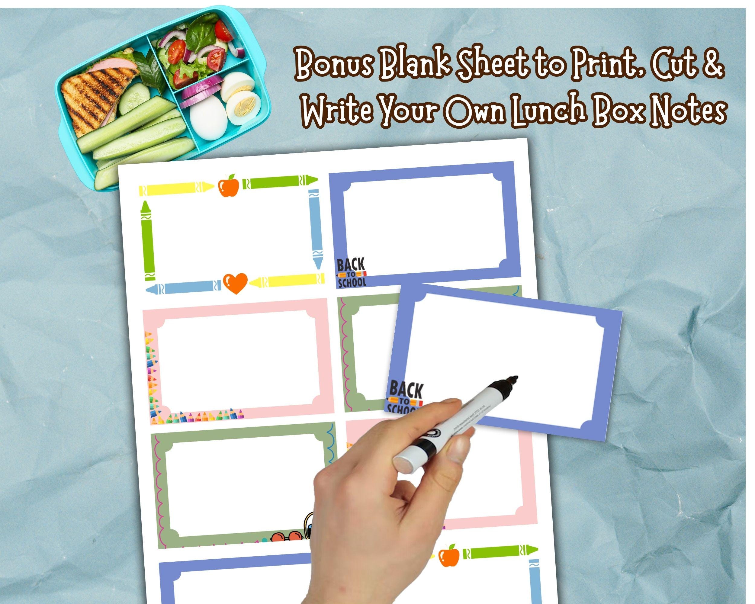 Kids Lunch Box Notes: Funny Jokes & Positive Affirmations (printable ...
