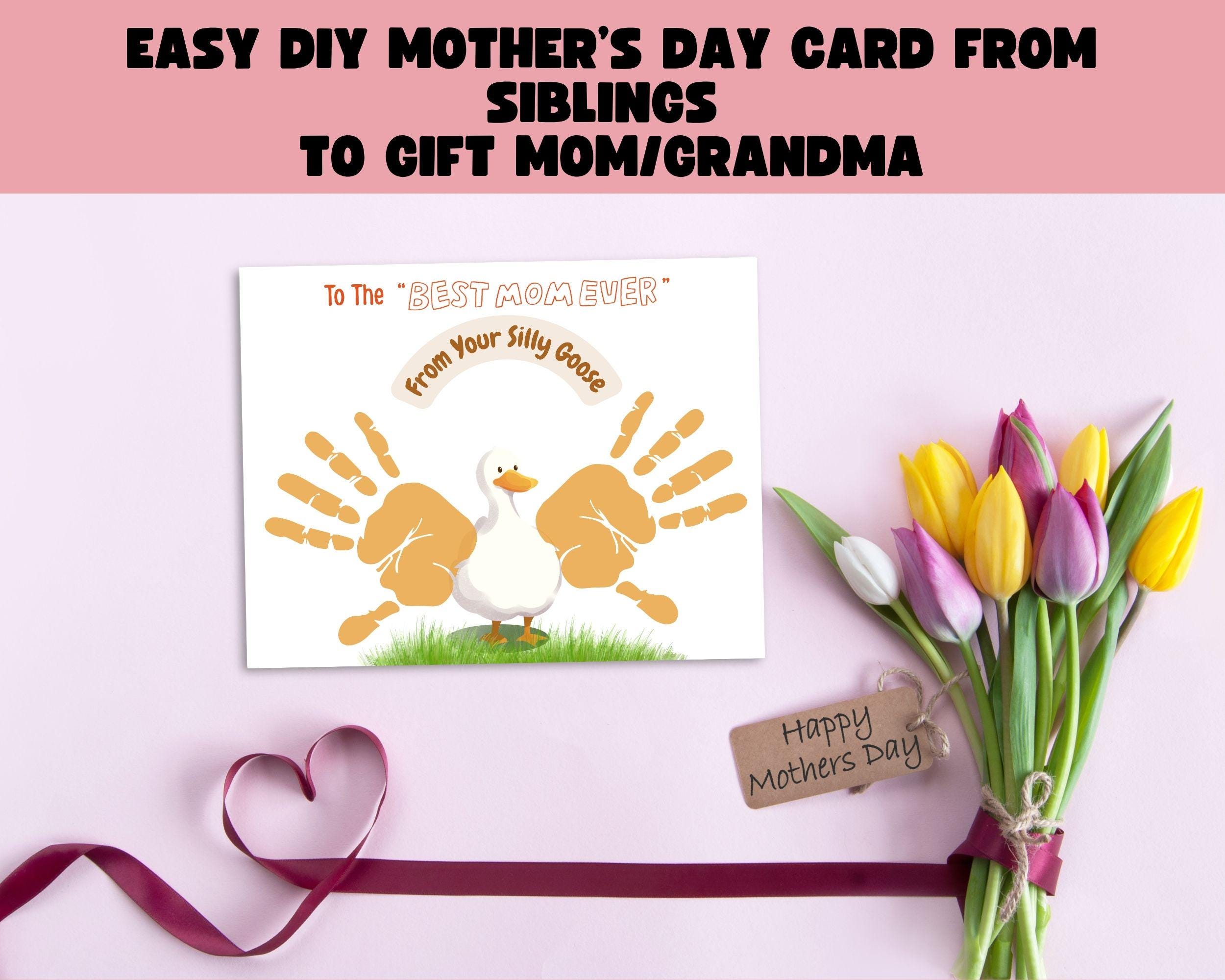 Silly Goose Handprint Craft, Handprint Keepsake, Mother's Day, Birthday ...
