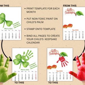 2026 Handprint Calendar Keepsake: Baby's First Year Memory Book Gift ...