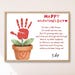 Valentine's Day Flower Handprint Art, Keepsake Poem Printable Gift for ...