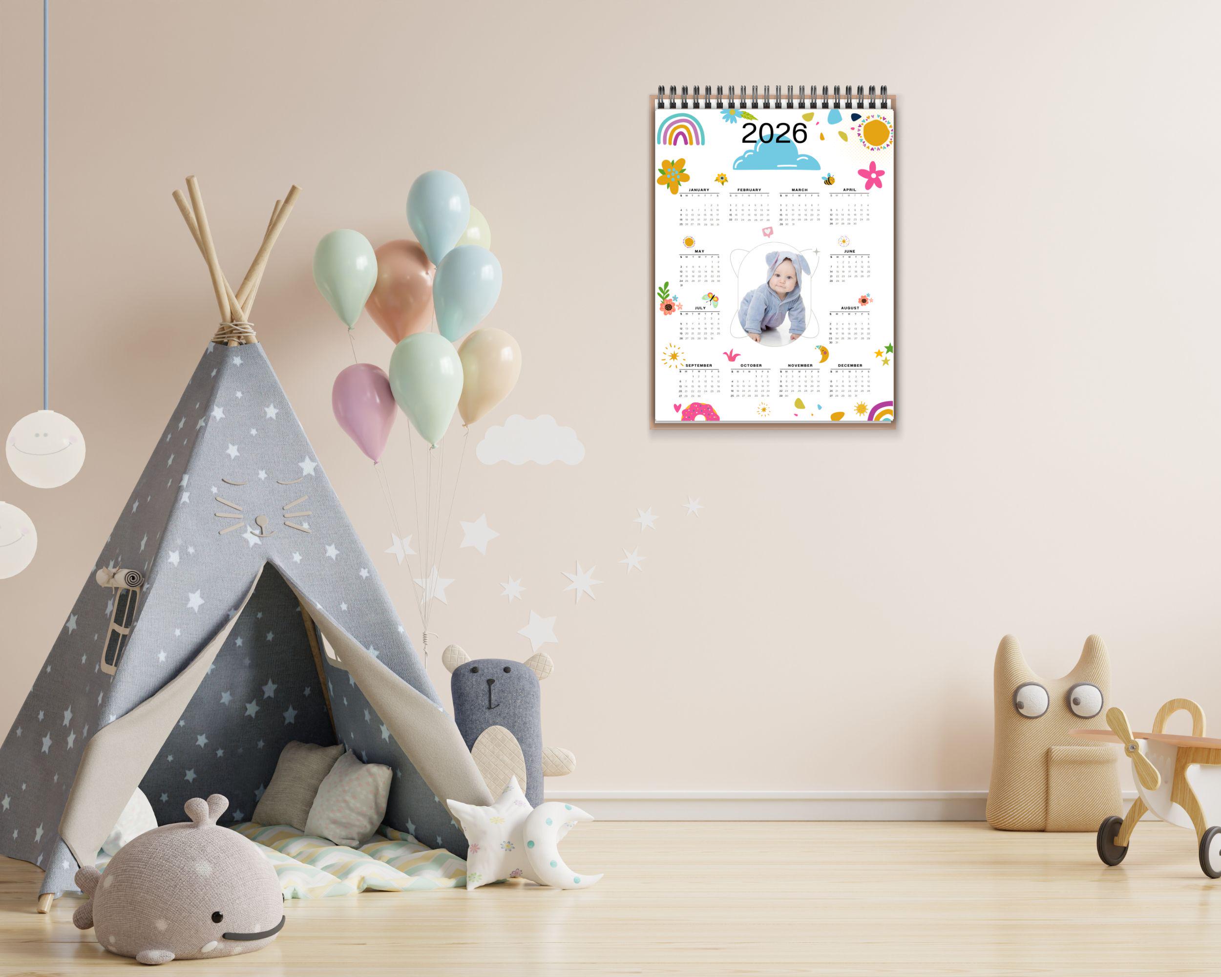 2026 Handprint Calendar Keepsake: Baby's First Year Memory Book Gift ...