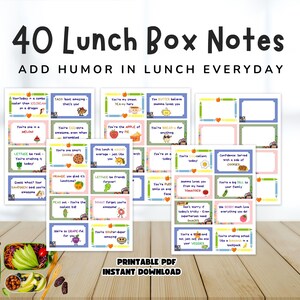 Kids Lunch Box Notes: Funny Jokes & Positive Affirmations (printable ...