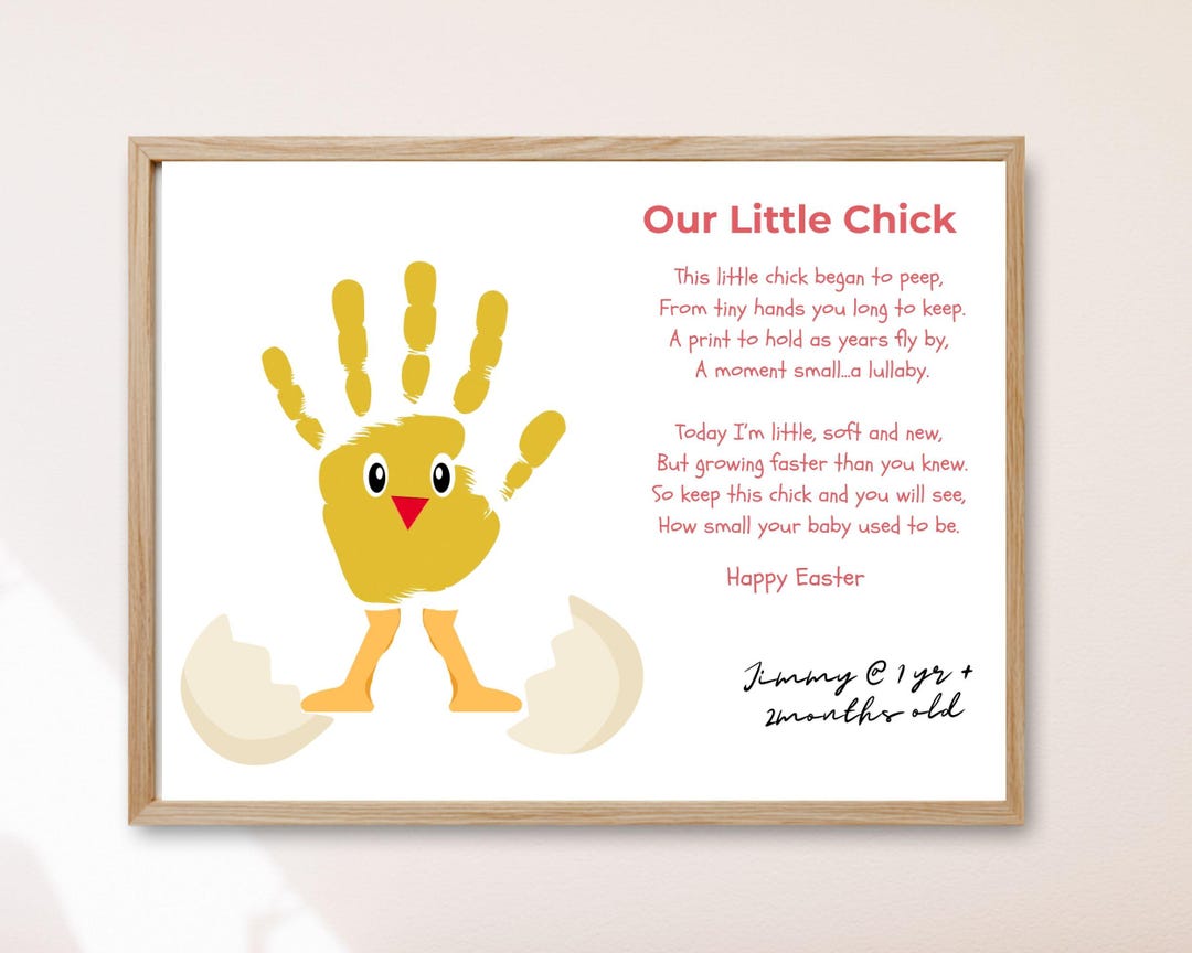 Baby Chick Easter Handprint Art: First Easter DIY Kids Craft With ...