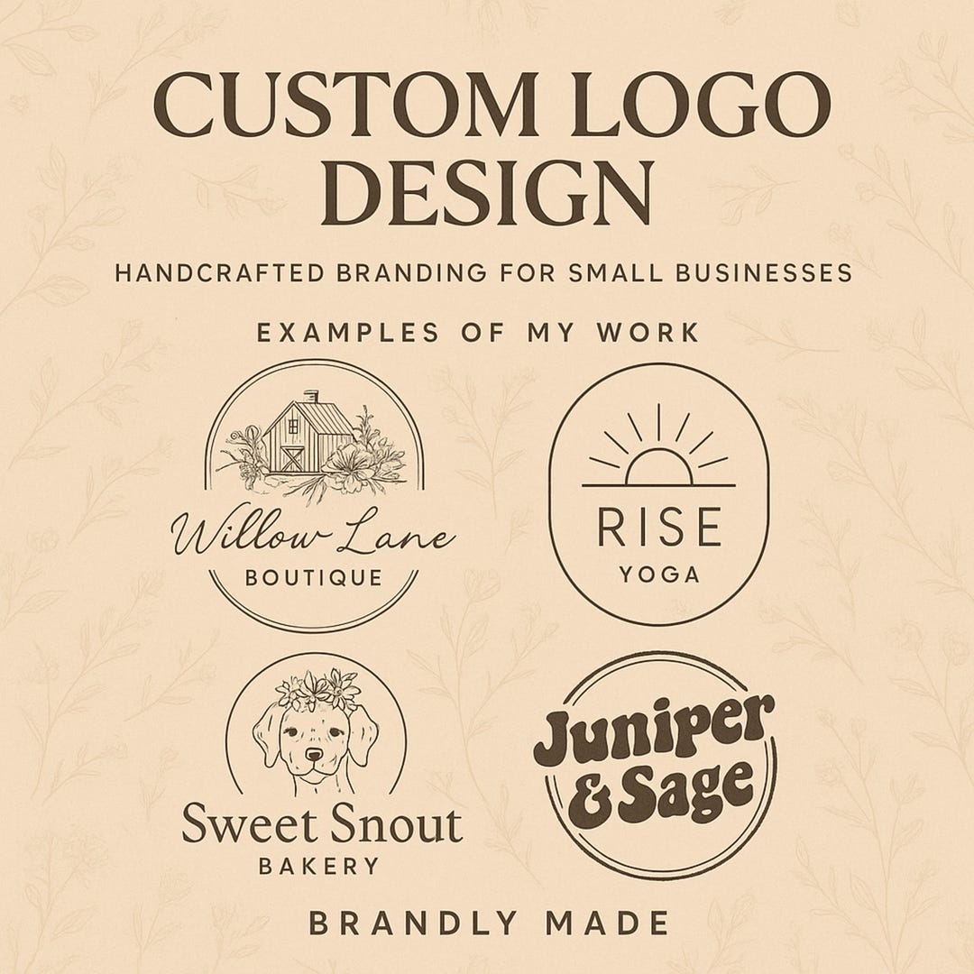Custom Hand-drawn Logo Design: Vintage, Farm & Modern Styles - Etsy