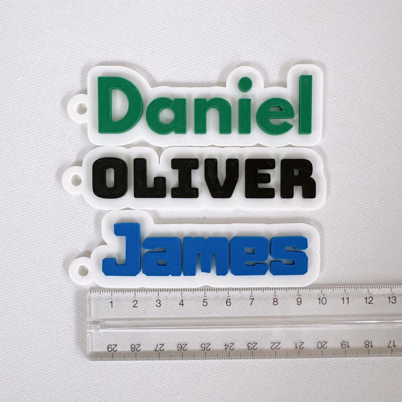 Custom Name Keychain STL File, Personalized 3D Printable Name Tag, Bag ...