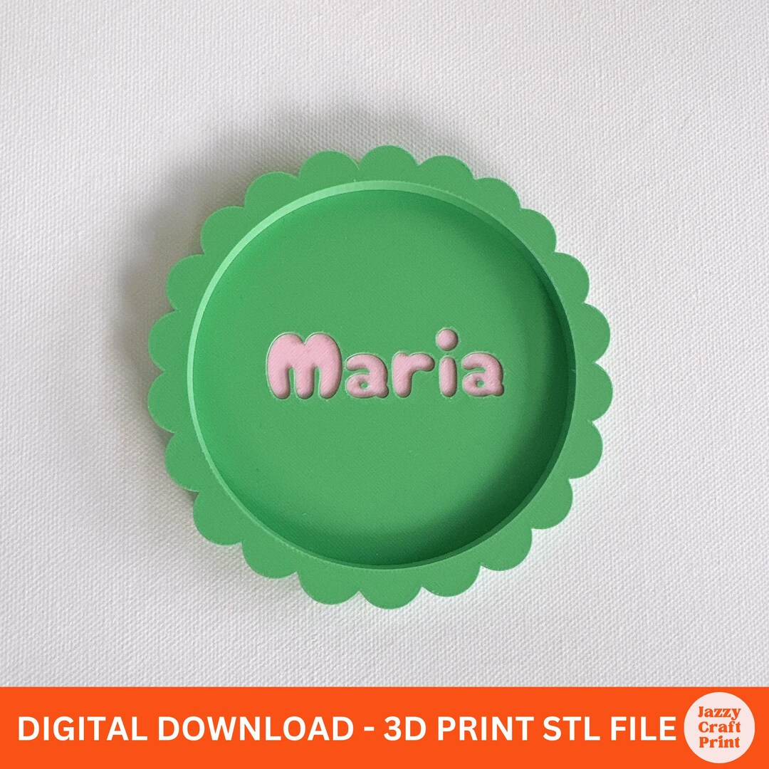 Custom 3d Print Coaster: Personalized Coasters Desk Decor (STL Digital ...