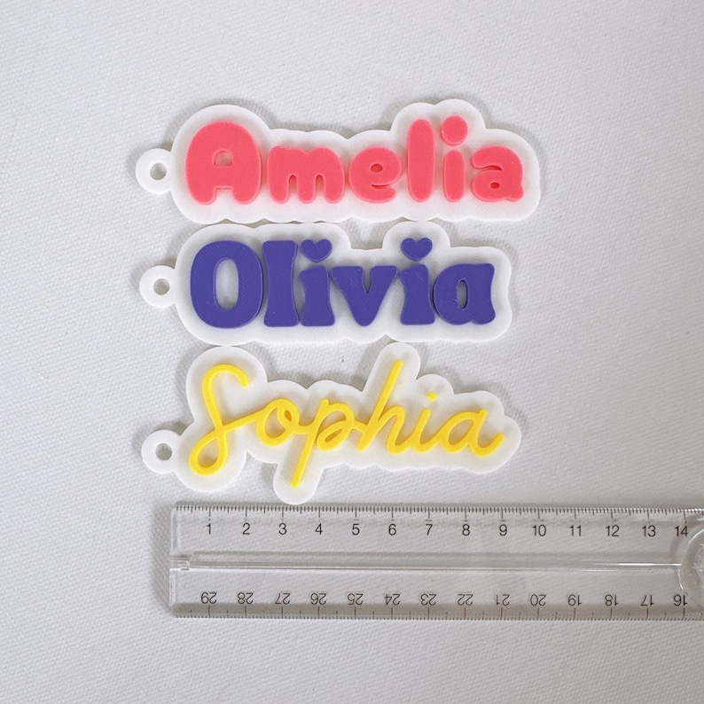 Custom Name Keychain 3D Printable STL File, Personalized Name Tag, Bag ...
