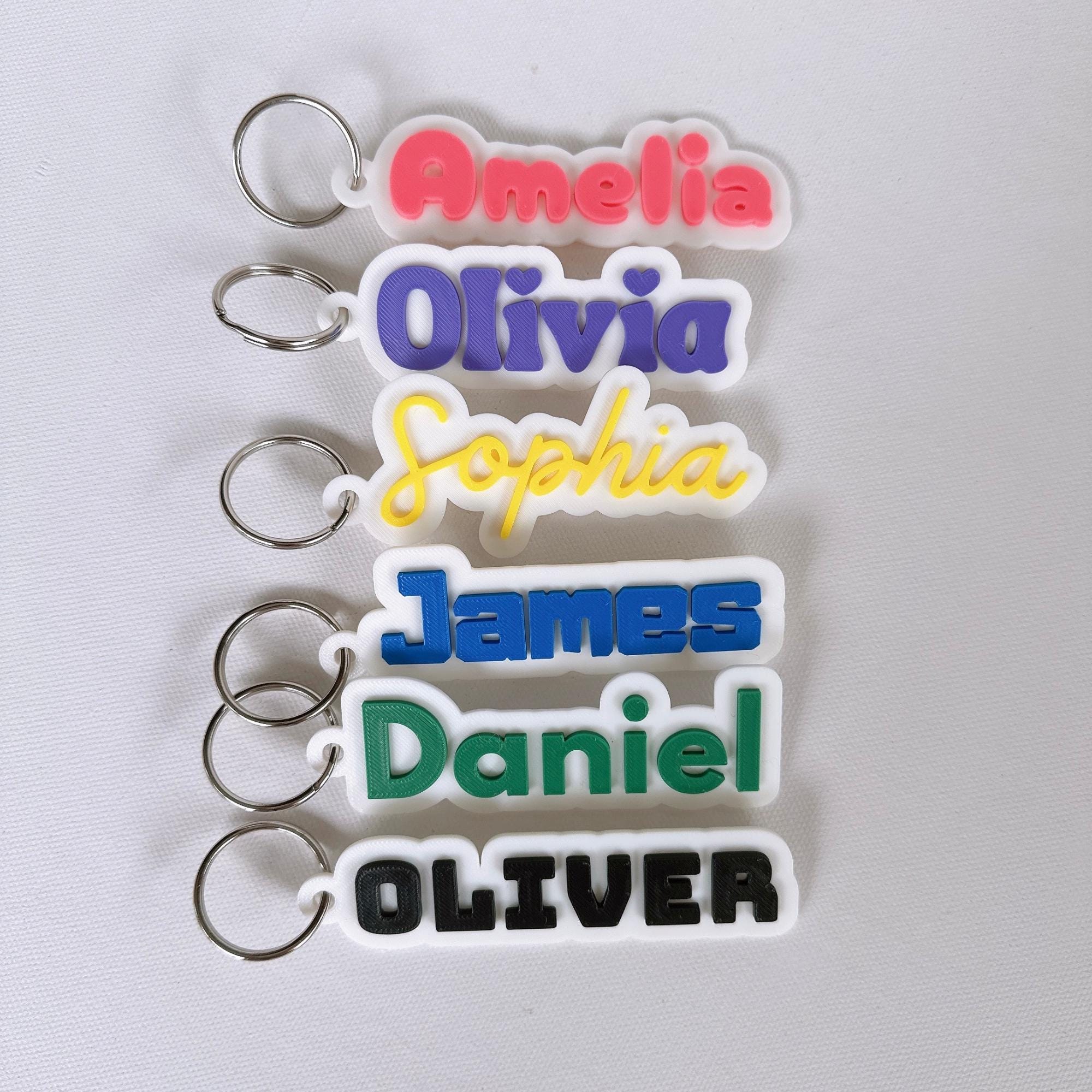 Custom Name Keychain STL File, Personalized 3D Printable Name Tag, Bag ...