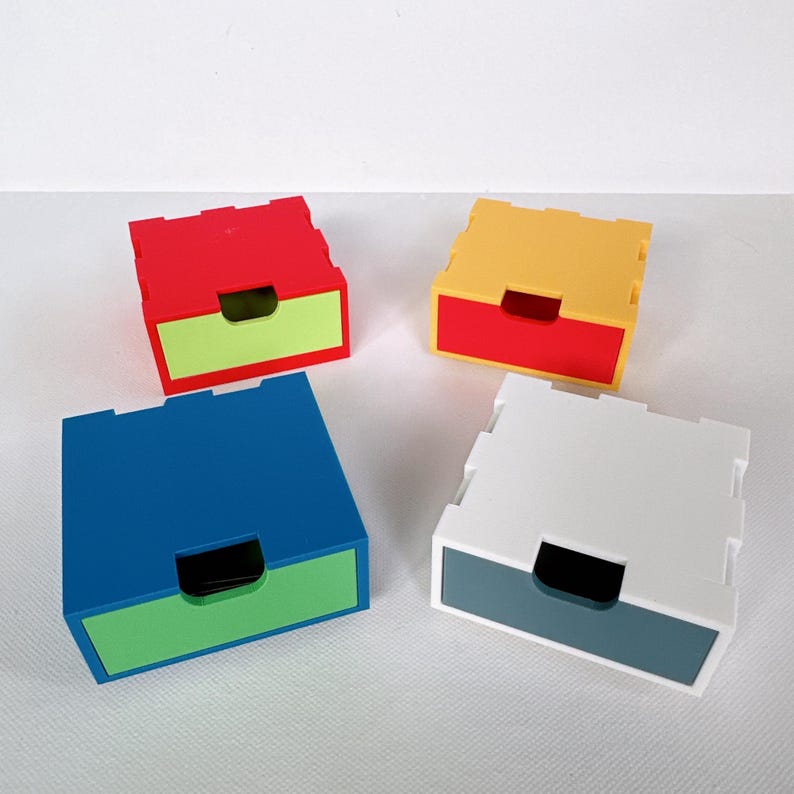 3D Drawer Stl File, Stackable Tiny Drawer Model, Storage Box, Drawer ...