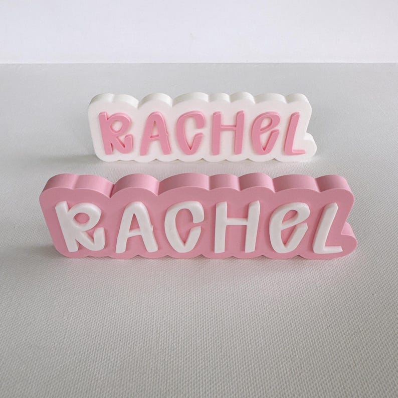 Custom Name Sign 3D Print File: Nursery, Teacher, Preppy, Desk Decor ...