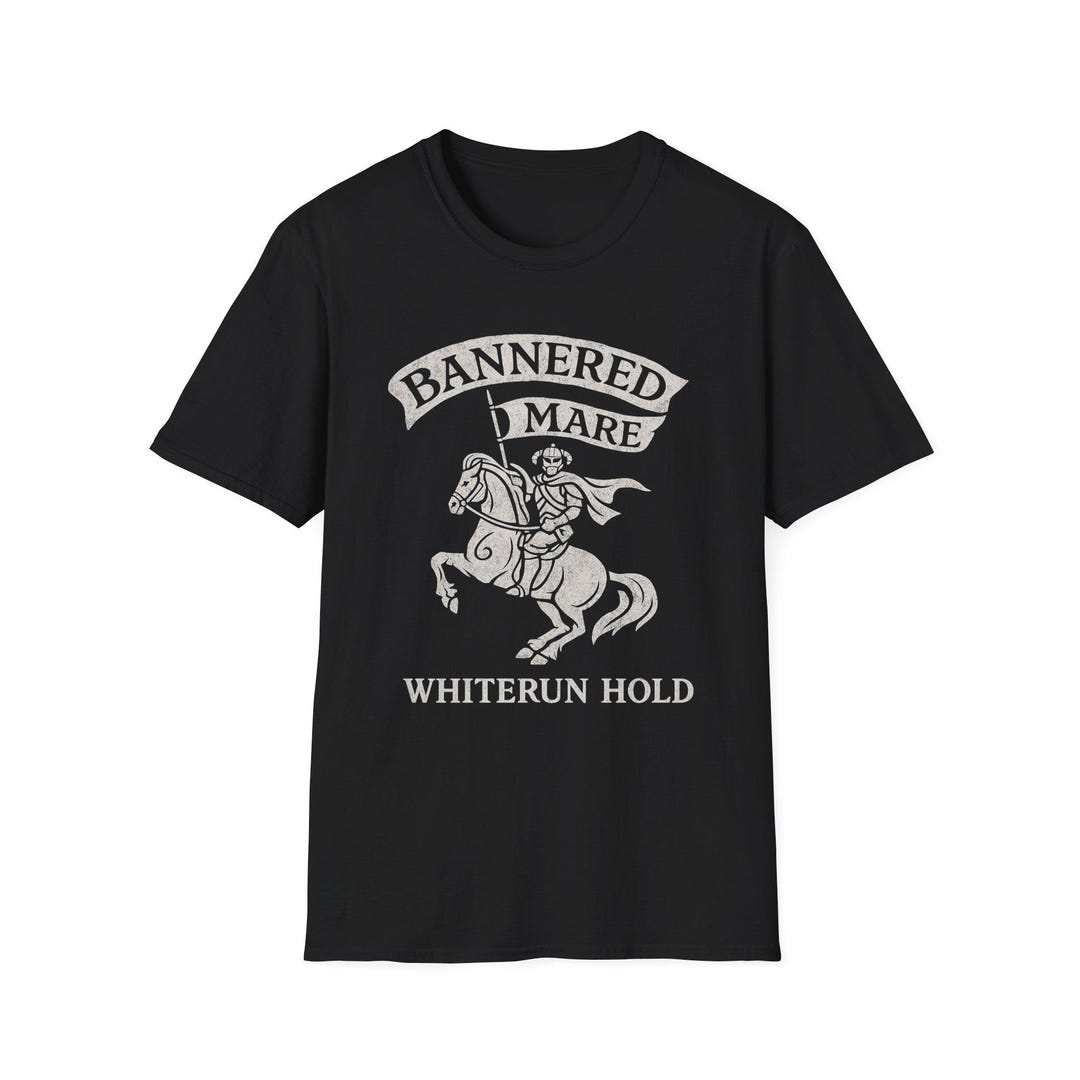 Skyrim Bannered Mare Logo T-shirt | Whiterun Hold Fantasy Gaming ...