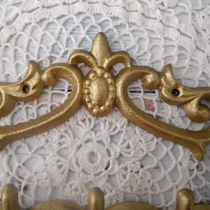 Gold Painted Hook Ornate Hook Wall Hook Fleur De Lys Hook Clothing ...