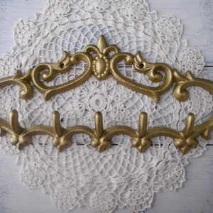 Gold Painted Hook Ornate Hook Wall Hook Fleur De Lys Hook Clothing ...