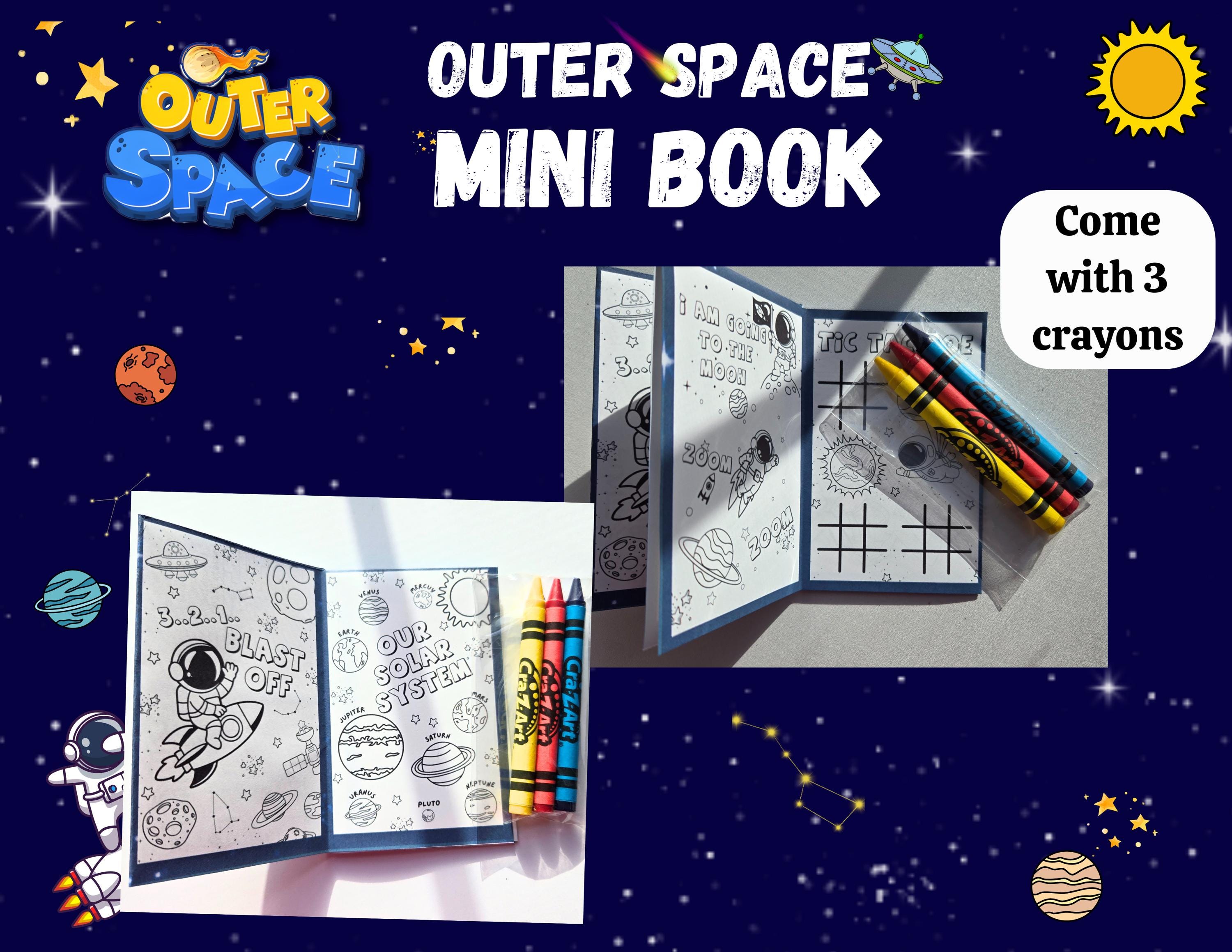 Mini COLORING Book- Outer Space- Solar System | Party Favors | Kids ...