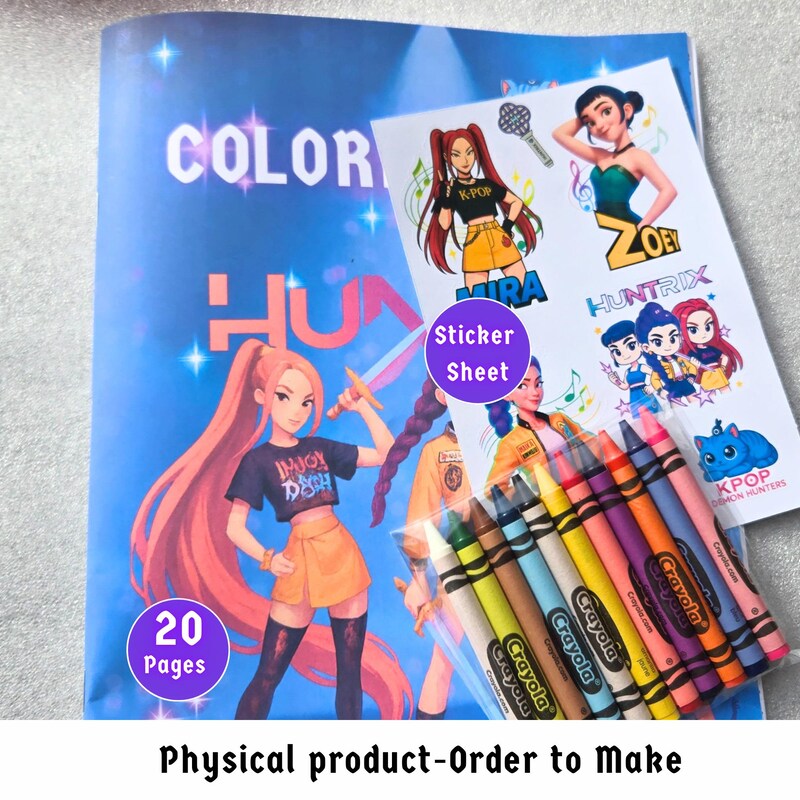 Huntrix Coloring Pages - Etsy