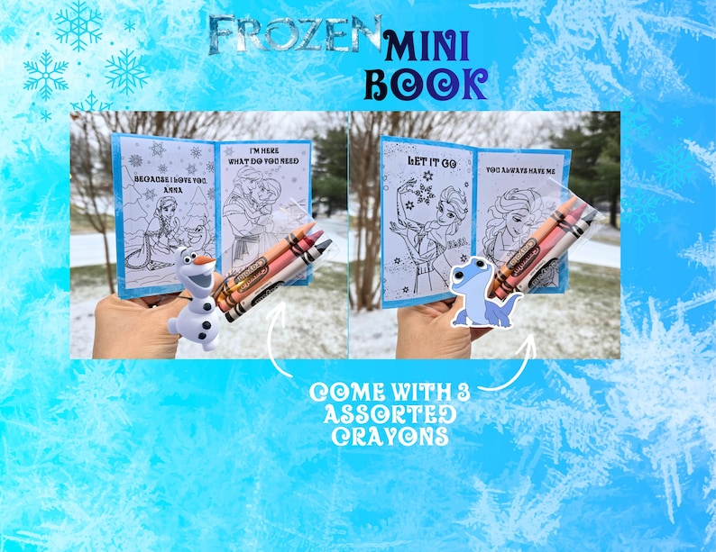 Frozen Coloring Mini Book| Features Elsa, Anna, and Olaf| Birthday ...