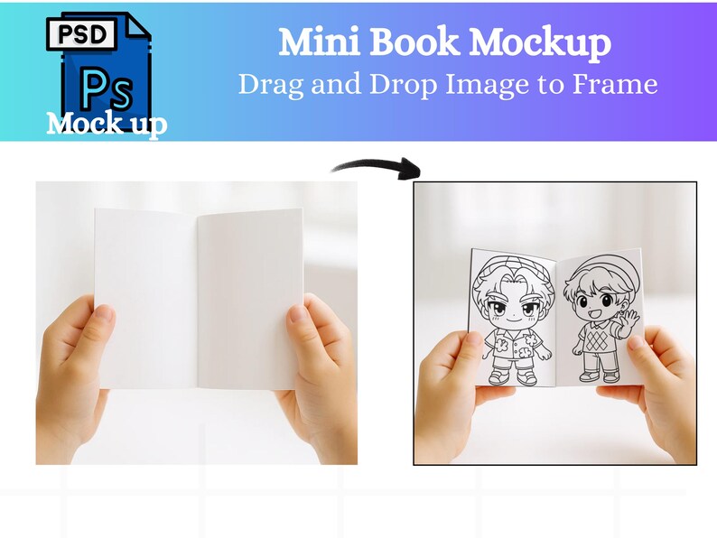Mini Coloring Book Template,canva Editable , Fold Book Template, Fold ...