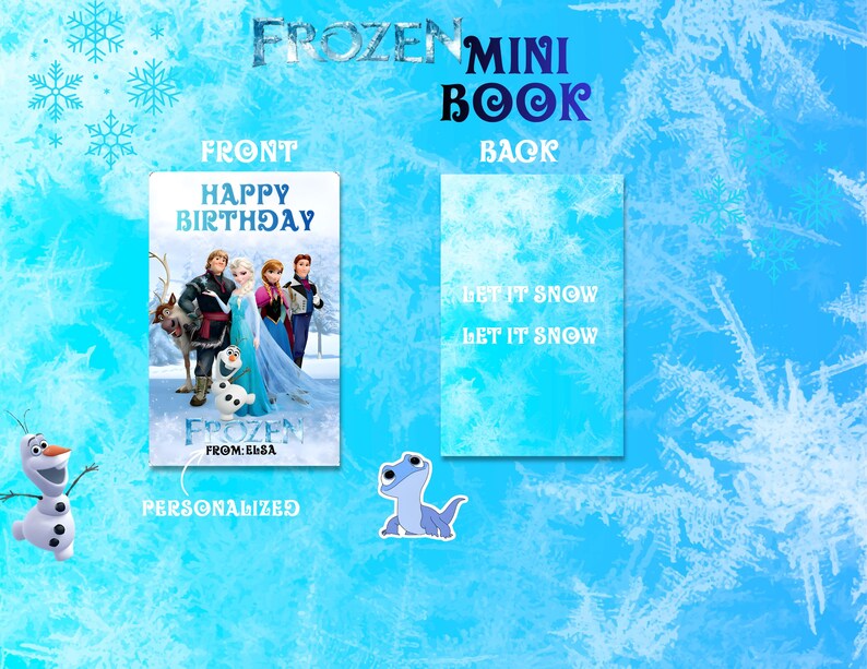 Frozen Coloring Mini Book| Features Elsa, Anna, and Olaf| Birthday ...