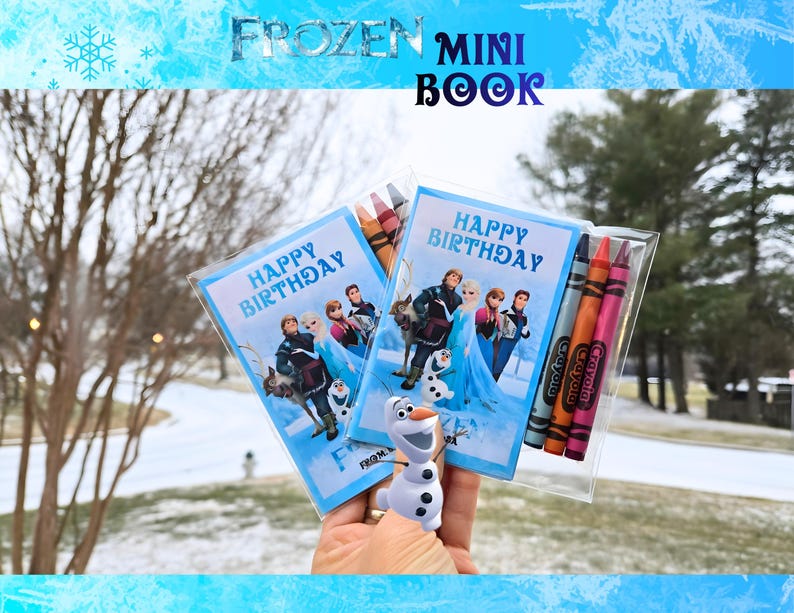 Frozen Coloring Mini Book| Features Elsa, Anna, and Olaf| Birthday ...