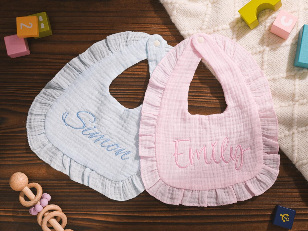 Personalized Baby Bibs, Custom Name Baby Bibs, Embroidered Name Baby ...